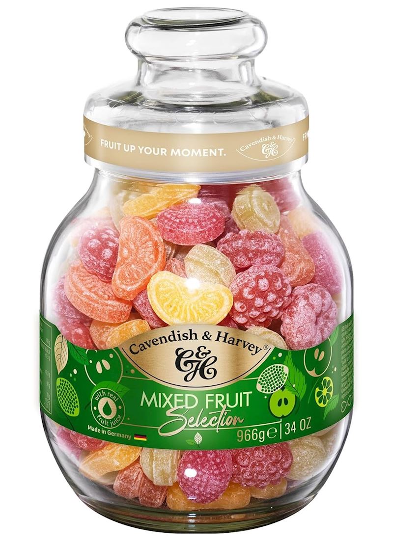 Cavendish & Harvey Bonbons im Glas 966 g Mixed Fruit - Fortura